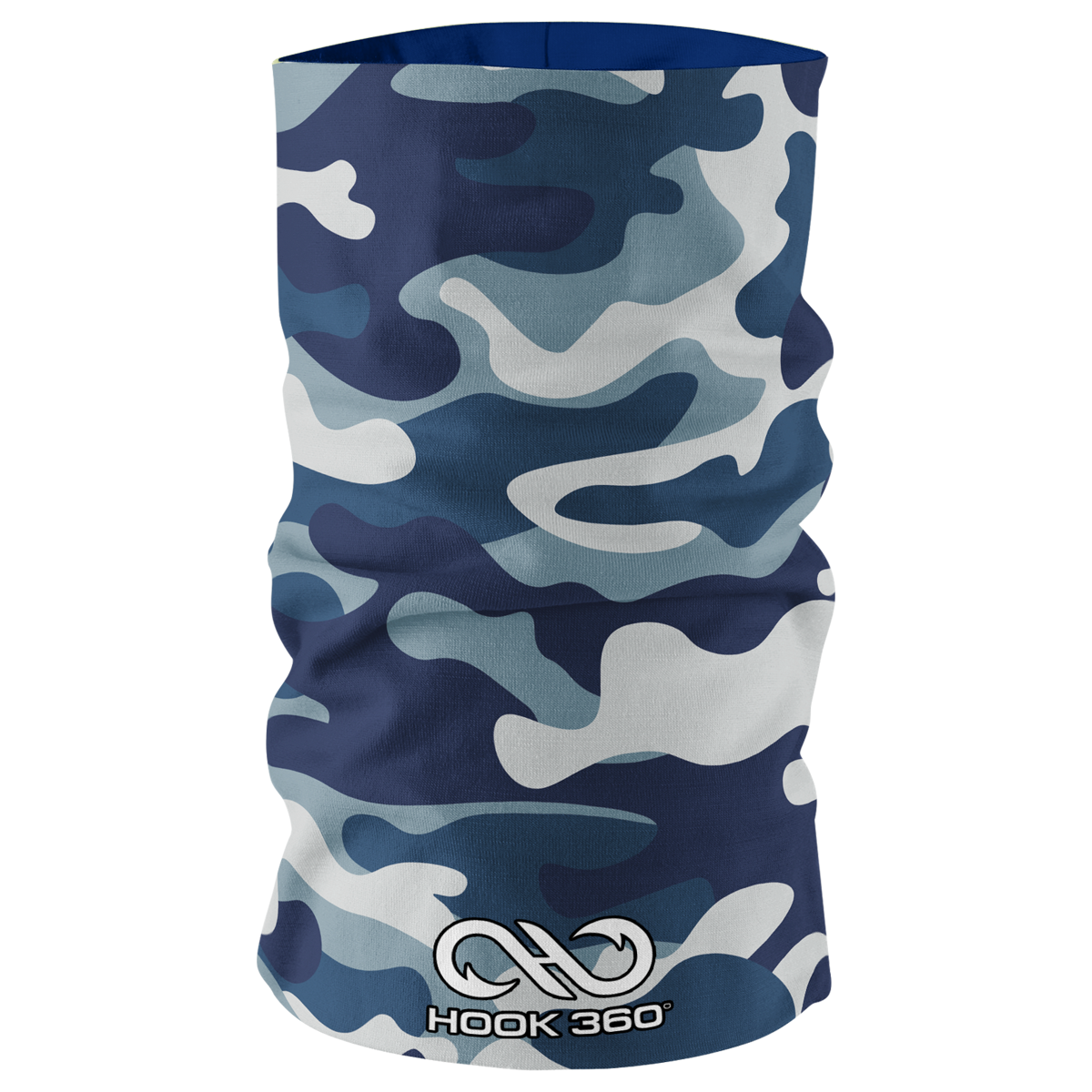 Kids Blue Camo Neck Gaiter | HOOK 360°
