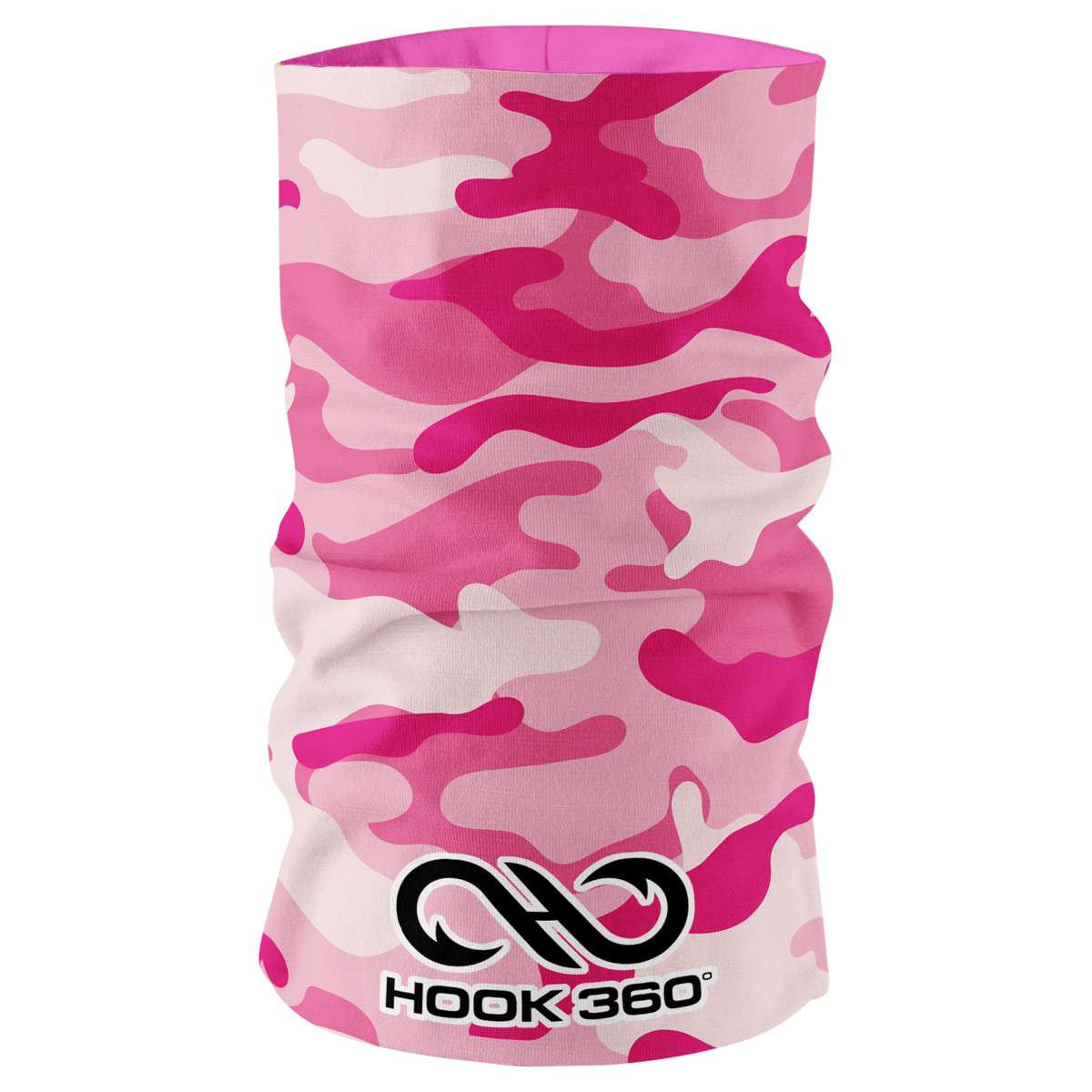 Kids Pink Camo Neck Gaiter | HOOK 360°