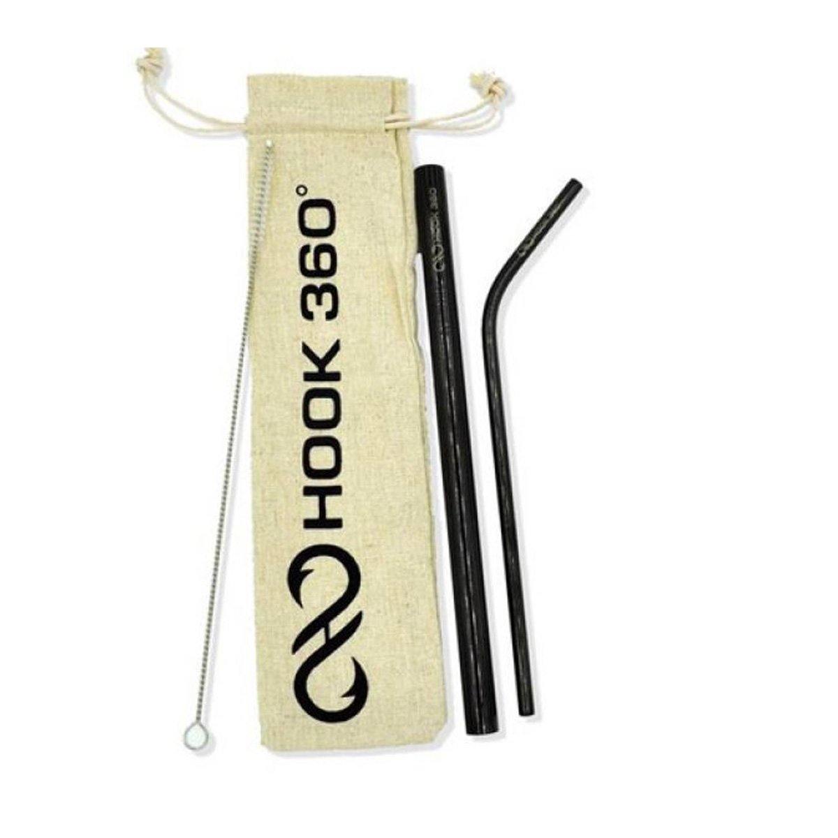 2 Piece Stainless Steel Straw Set | HOOK 360°